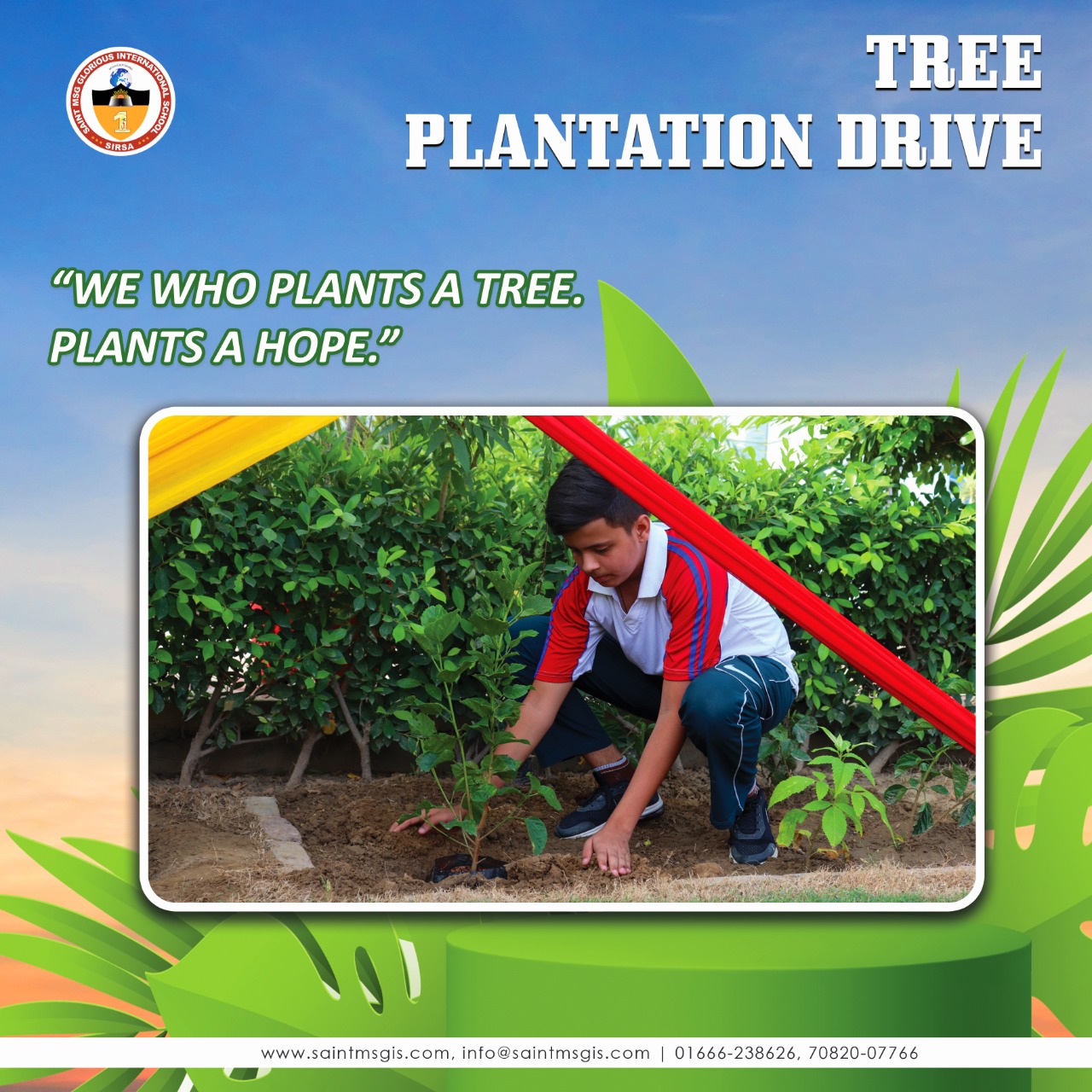 Tree Plantation Drive – Saint MSG Glorious International School, Sirsa